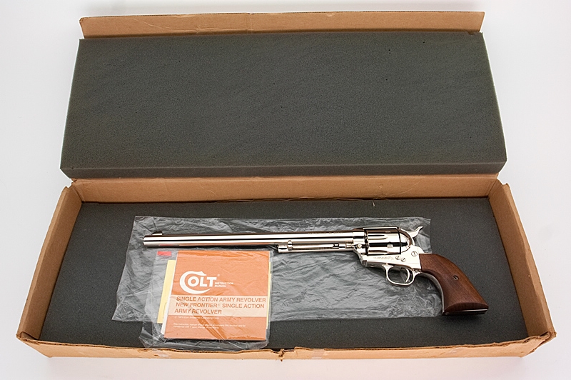 COLT SAA BUNTLINE SPECIAL NICKEL REVOLVER 12 INCH BARREL 44 SPL ...