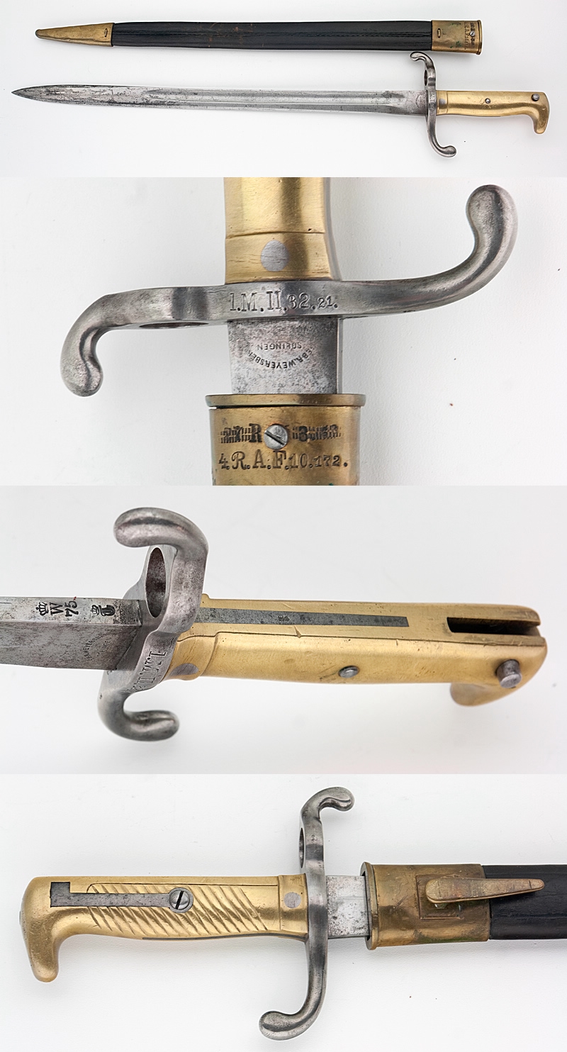 I. G. Model 71 German Mauser Rifle 11 Mm W/Bayonet Made 1887 No Ffl ...