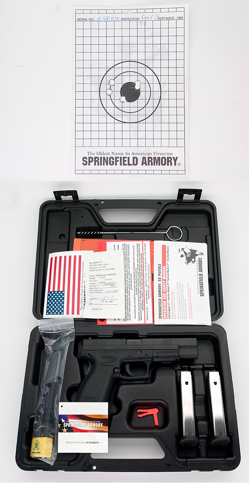 Springfield Xd-40 Tactical Full-Size 5 Inch Barrel .40 S&W Semiauto ...