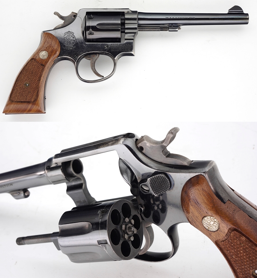 SMITH & WESSON S&W MODEL 10 REVOLVER .38 SPL MFG 1977 WITH HOLSTER