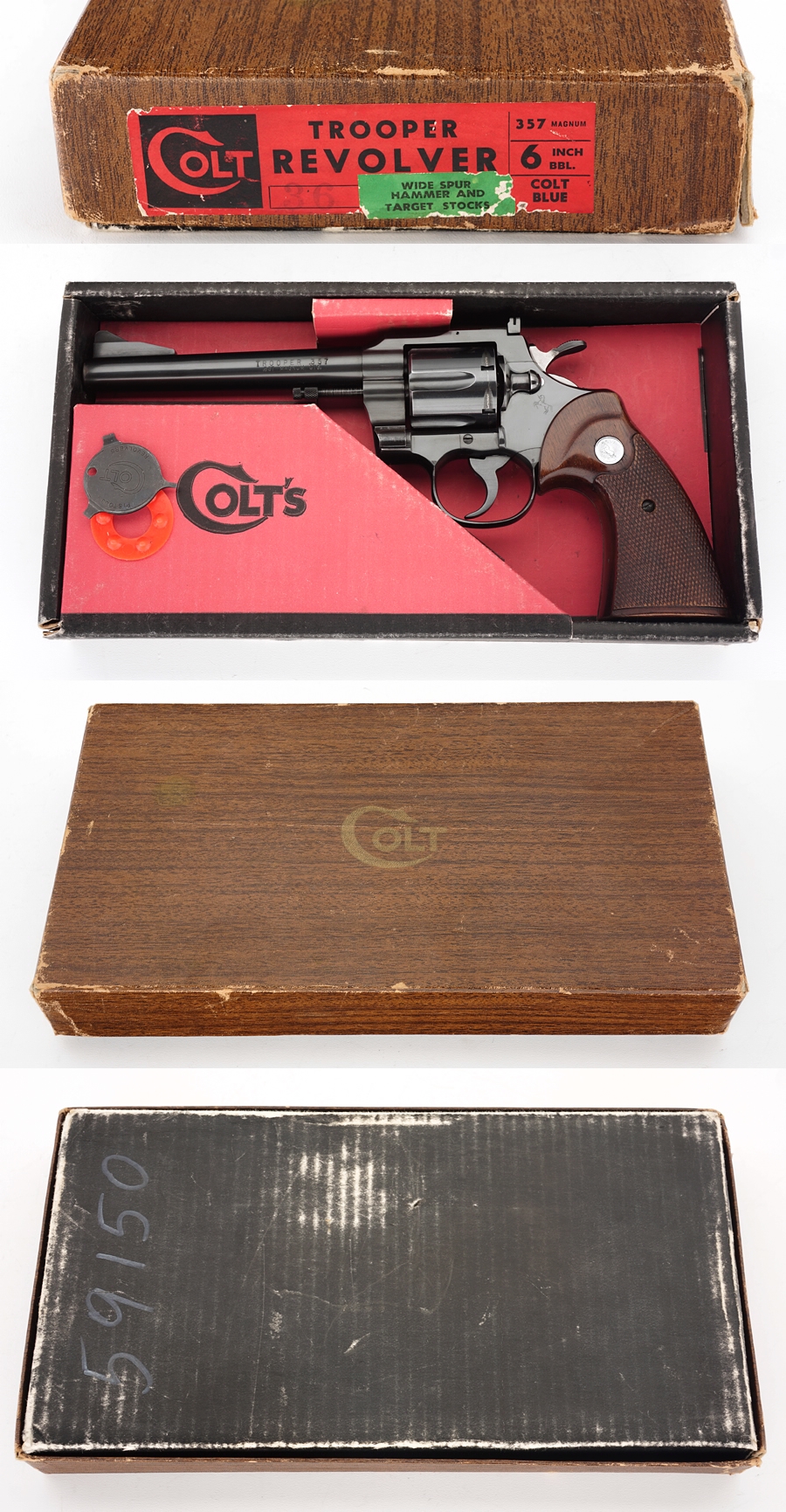 Colt Trooper .357 Revolver 6 Inch Barrel .357 Magnum Mfg 1966 In The ...