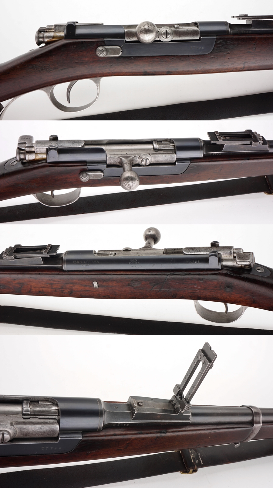 Portuguese Steyr Mauser Kropatschek 1886 Bolt Rifle 8mm Bayonet No Ffl ...