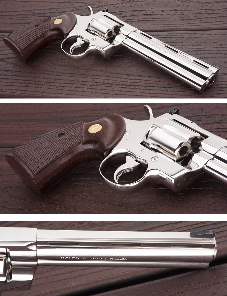 Colt Python 357 Magnum Nickel 6 Inch Revolver Made 1978 In Minty ...