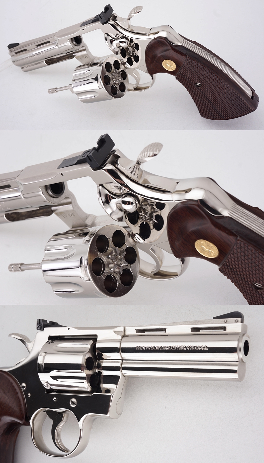 COLT PYTHON 357 MAGNUM NICKEL 4 INCH REVOLVER MADE 1978 IN BEAUTIFUL ...