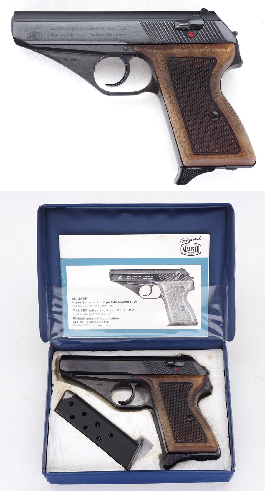 Mauser Model Hsc Double Action Semiauto Pistol .380 Acp Lnib Very Nice ...