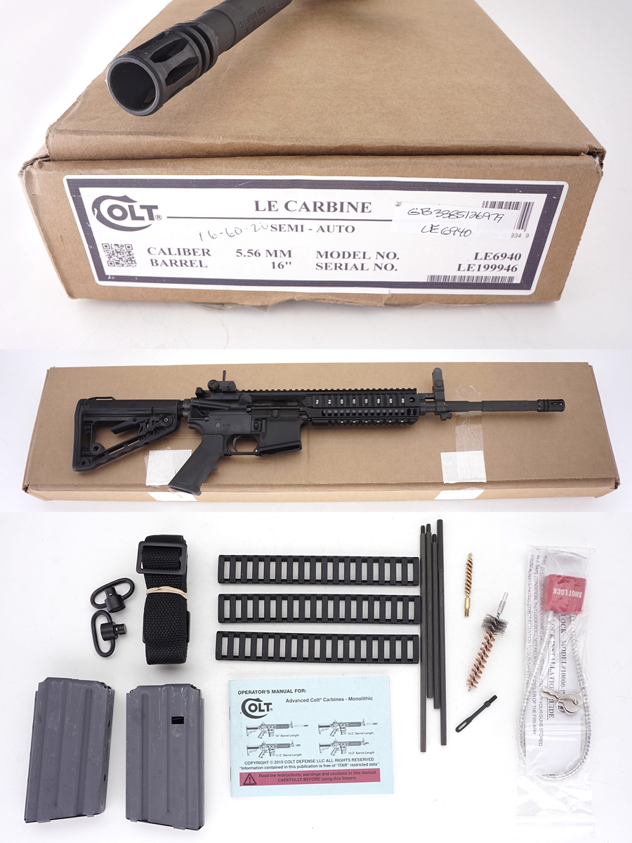 Colt Ar-15 M4 Le Carbine 6940 Monolithic Ar15 Quad Rail 5.56 Nato Nib ...