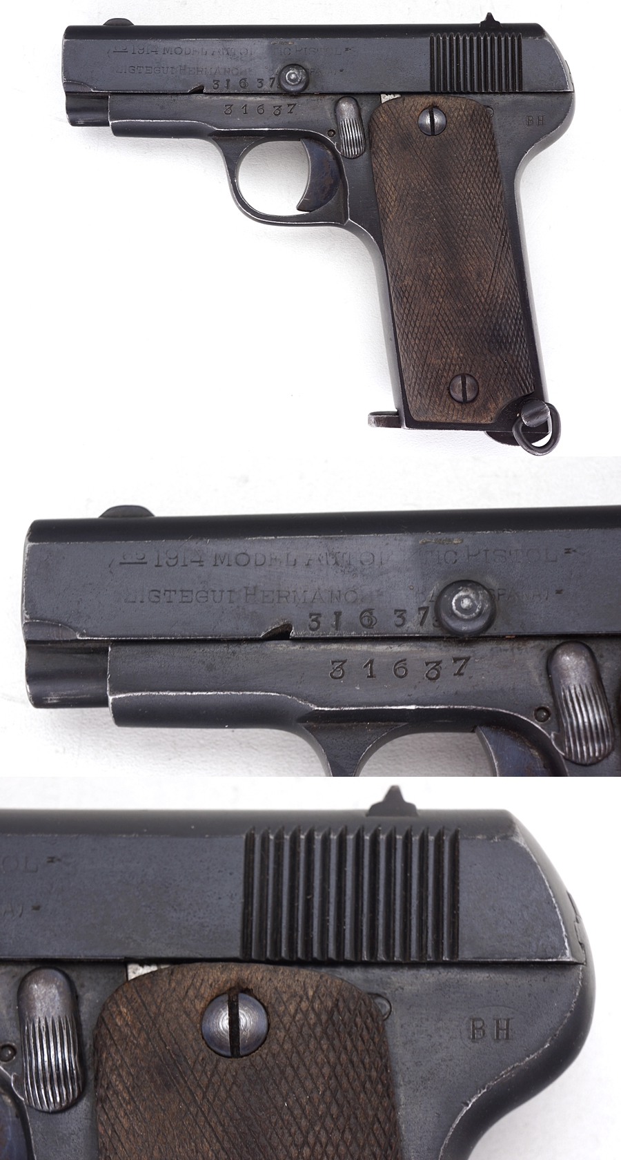 Spanish Eibar/Ruby Mod 1914 Automatic Pistol 7.65mm Mfg 1917 C&R Ok For ...