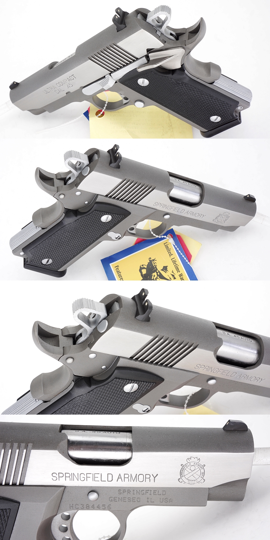 Springfield Armory 1911-A1 Ultra Compact Stainless Steel .45 Acp Pistol ...