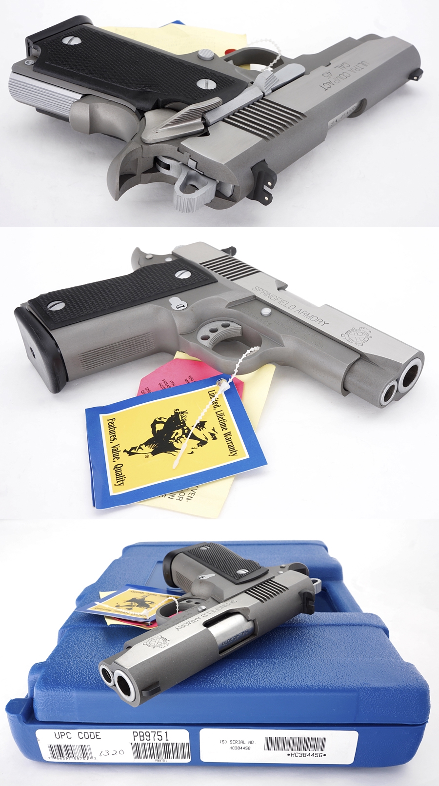 Springfield Armory 1911-A1 Ultra Compact Stainless Steel .45 Acp Pistol ...