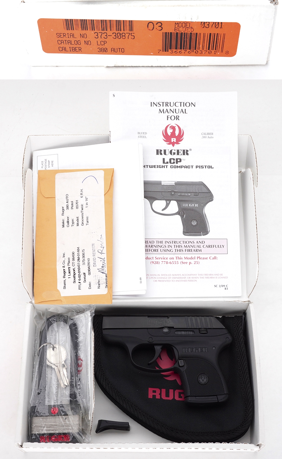 Sturm Ruger Lcp Semiauto Pistol .380 Acp Lnib An Excellent Carry Gun ...