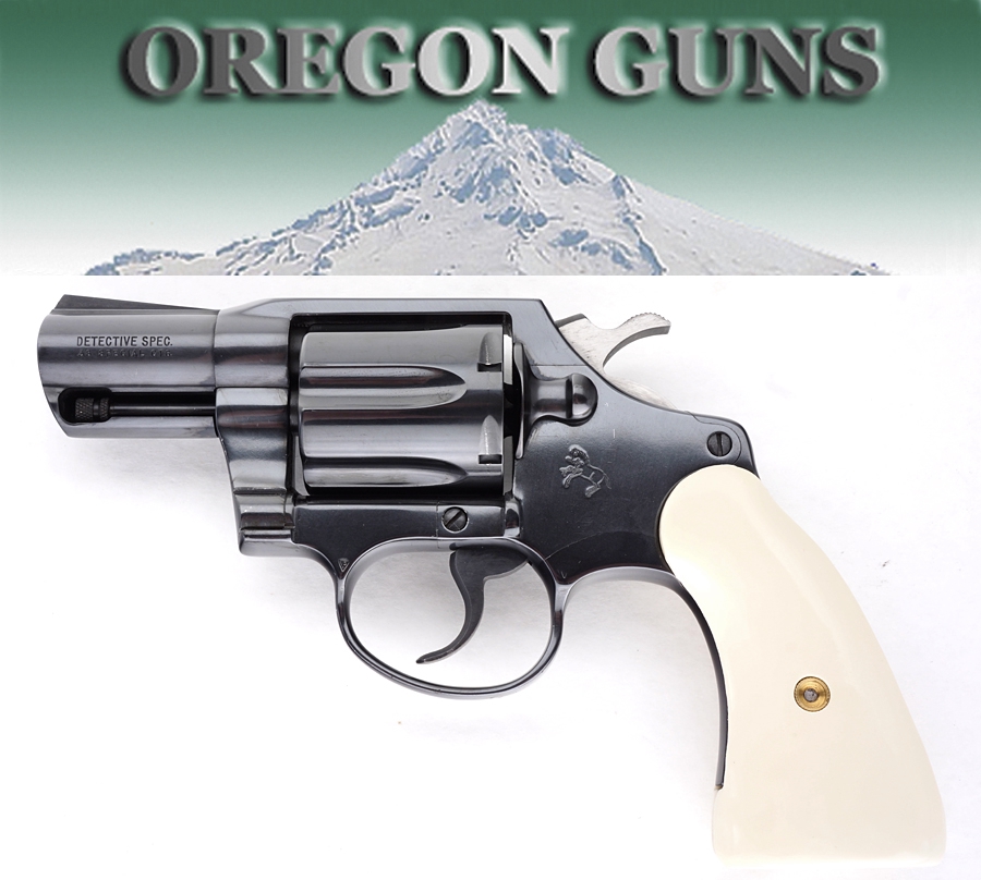 COLT DETECTIVE SPECIAL .38 SPL 2 INCH REVOLVER WITH IVORY GRIPS EXCELLENT