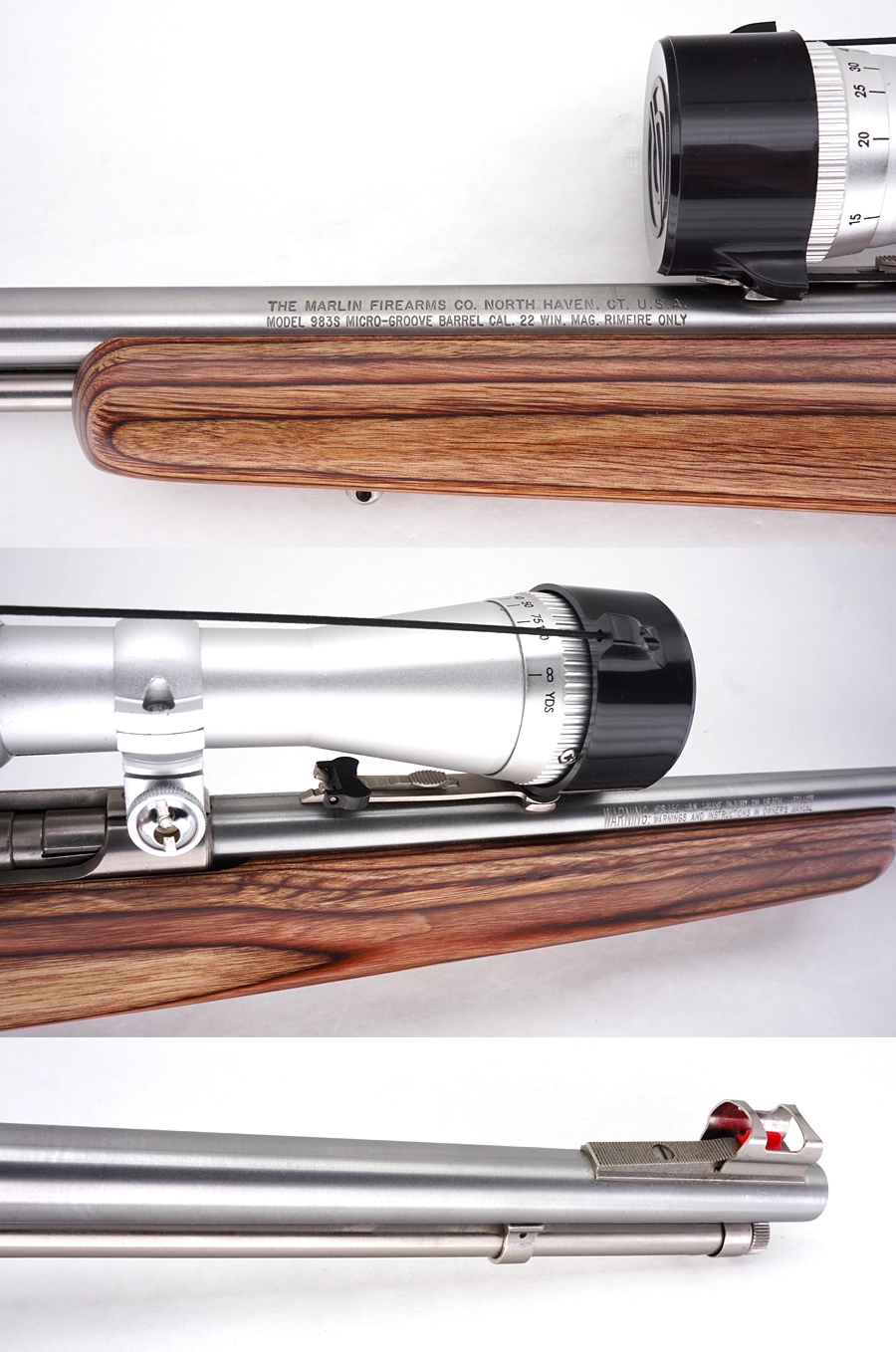 Marlin Model 983s Stainless 22 Magnum Bolt Rifle With Scope Like New ...