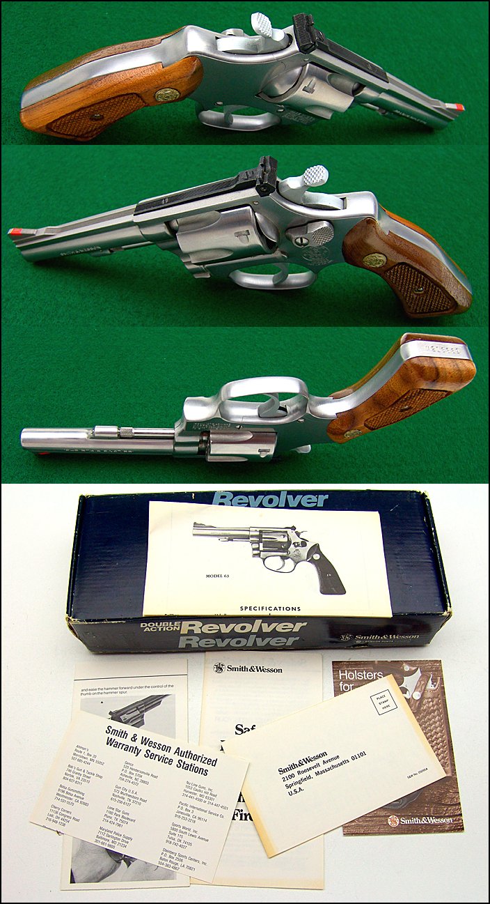 Smith & Wesson S&W Model 63 Stainless Steel Revolver .22 Lr For Sale at ...