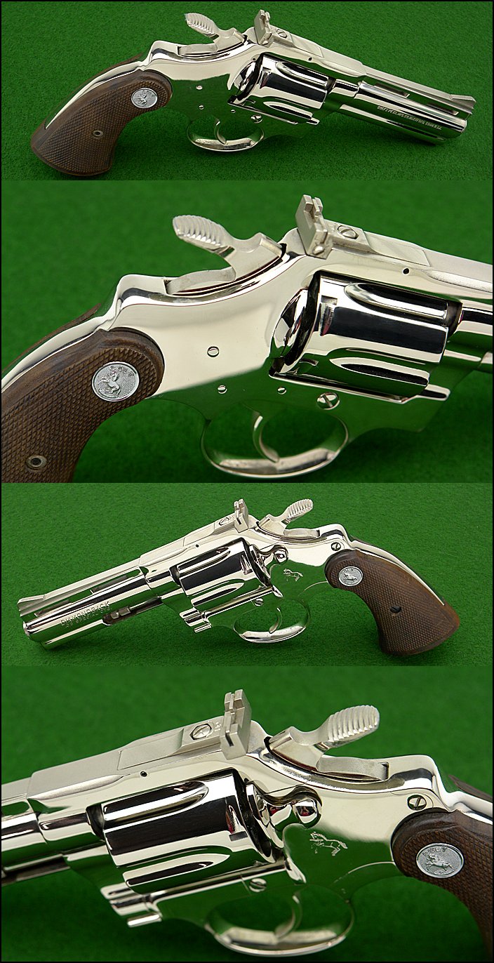Colt Diamondback 4 Inch Barrel Nickel .38 Spl Revolver Made 1977 For ...