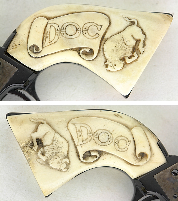 Colt Saa Peacemaker Scout Revolver .22 Caliber Duel Cylinder Ivory ...