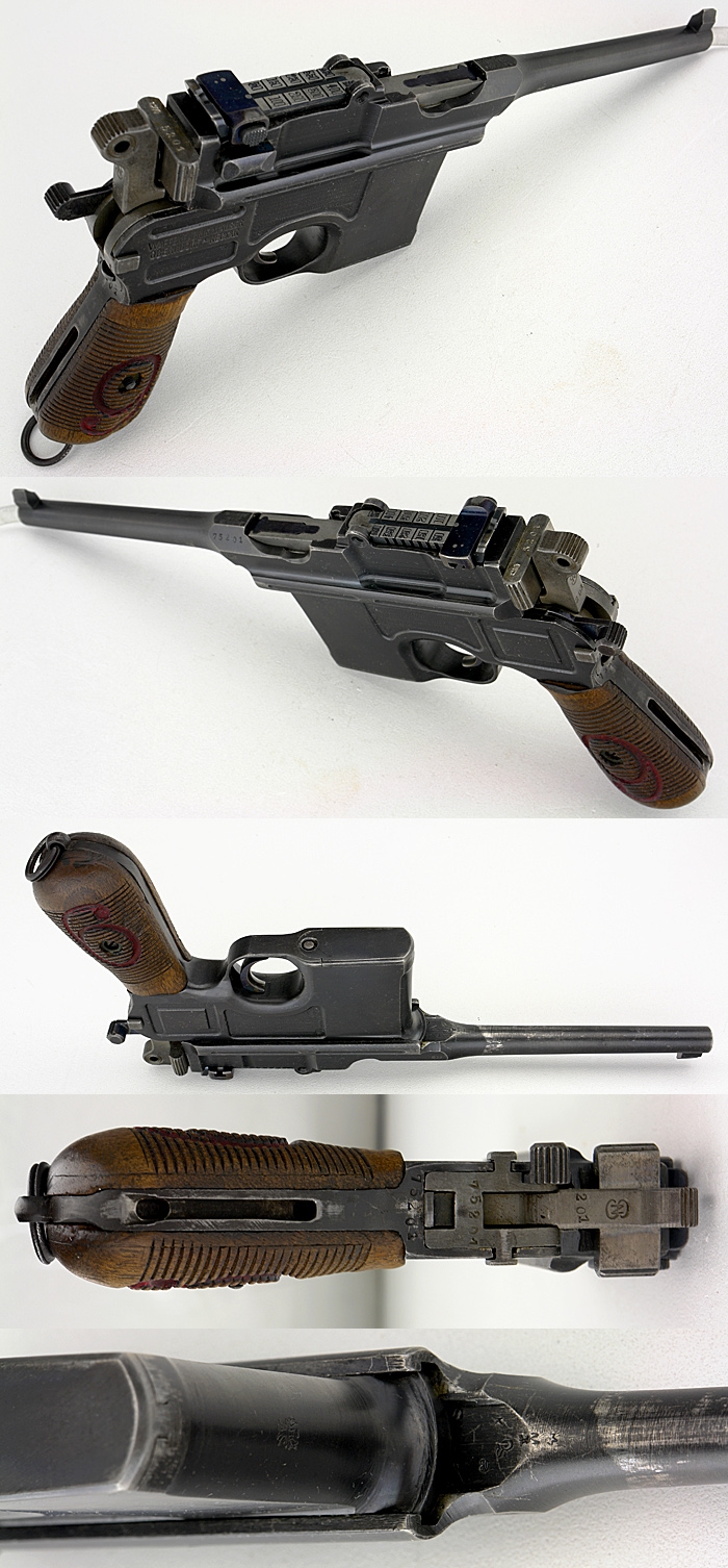 Wwi German Mauser C96 Red-9 Broomhandle 9mm Semiauto Pistol C&R Ok For ...