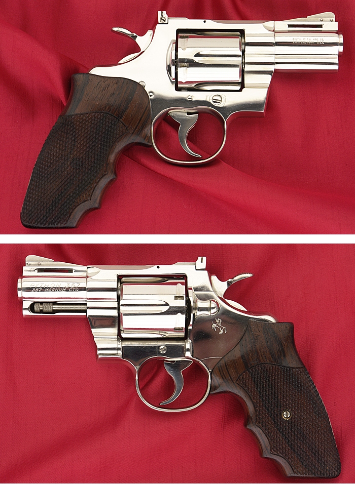 Colt Python 357 Magnum Nickel 2 Inch Revolver Made 1967 In Minty ...