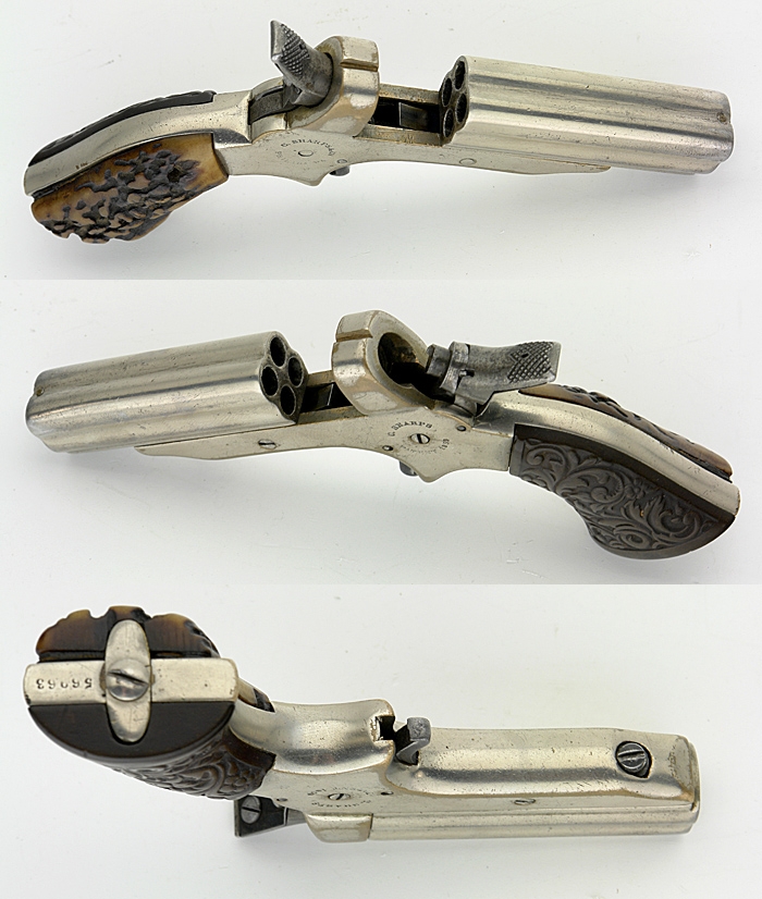 Christian Sharps Pepperbox Model #1 Handgun 4-Shot .22 Short No Ffl ...