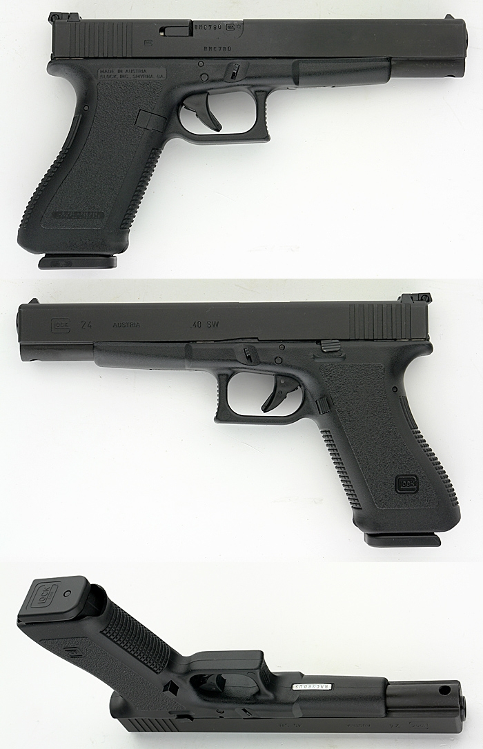 Glock Model 24-P Ported 6 Inch Barrel Semiauto Pistol 40 Cal W/Adj ...