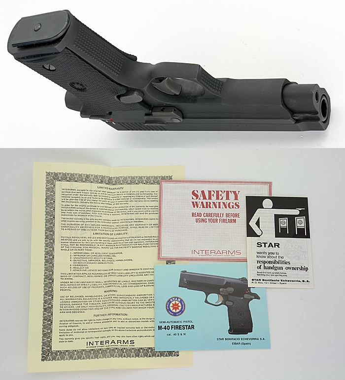 Star Model M-40 Firestar Compact Semiauto Pistol 40 S&W Excellent ...