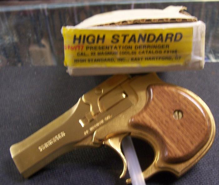 Hi-Standard High Standard Derringer .22mag. Gold Finish For Sale at ...