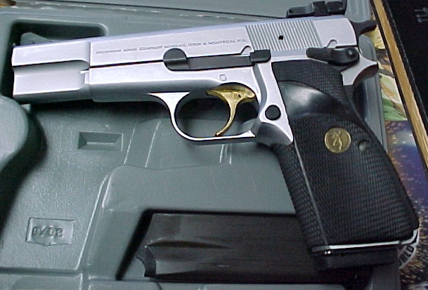 Browning Hi-Power Silver Chrome 9mm Pistol With Hi-Caps For Sale at ...