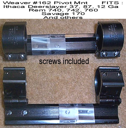 #162 Weaver Pivot Mount W/Rings As New W/Screws For Sale at GunAuction ...