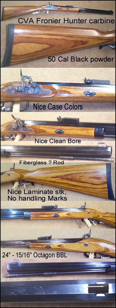 Cva Frontier Hunter Carbine 50 Cal, 24" Adj Sights For Sale at ...