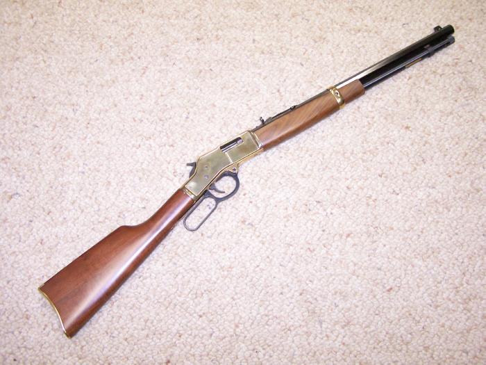 HENRY REPEATING ARMS CO, 357 MAGNUM, BRASS FRAME, OCTAGON BBL, LEVER ACTION