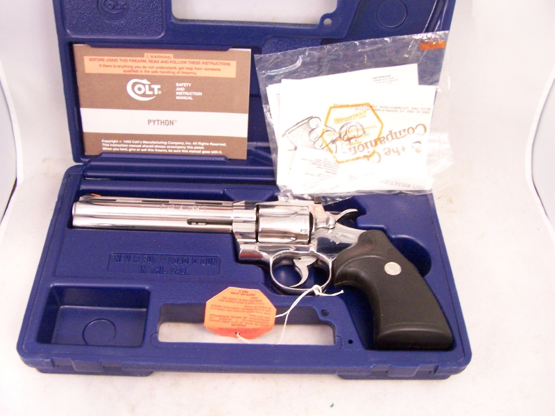 Colt, Python, 357 Magnum, Ultimate Stainless, Anib, 6" Bbl, All Papers For Sale at GunAuction ...