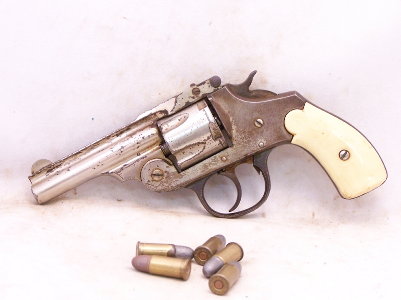 US REVOLVER, IVER JOHNSON, 5 SHOT, 38 SMITH & WESSON, TOP BREAK, C&R OKAY