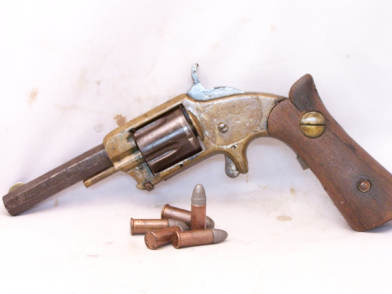 Whitney, 32 Rf, Antique, Brass Frame, Spur Trigger, Over Size Grip, No ...