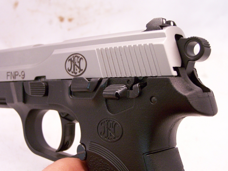 F N H Usa, Model Fn P9, Nib 9mm, Semi Auto, Da, Two Tone Stainless ...