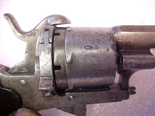Lefaucheux Style, Pin Fire 6 Shot, Folding Trigger, 7mm. Antique, No ...