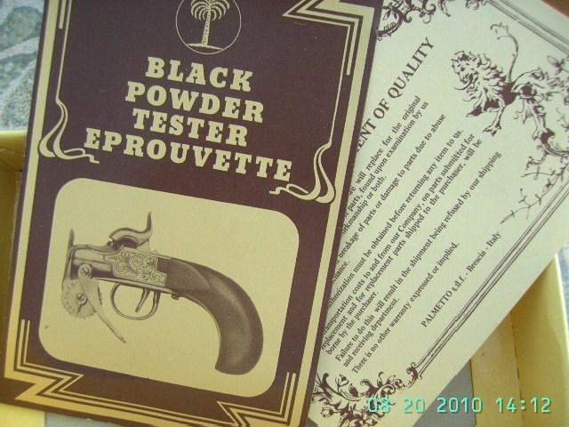 Percussion Powder Tester Kit, Palmetto For Sale at GunAuction.com - 9870398