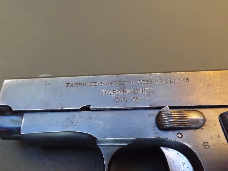Fabrique D'Armes Paramount .32 Cal Ruby/ Eiber 1903 Style Pistol For ...