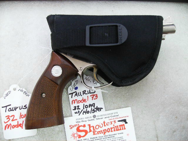 Taurus Model 73 .32 Long 6-Shot Satin Nickle (B5553-16) .32 S&W Long ...