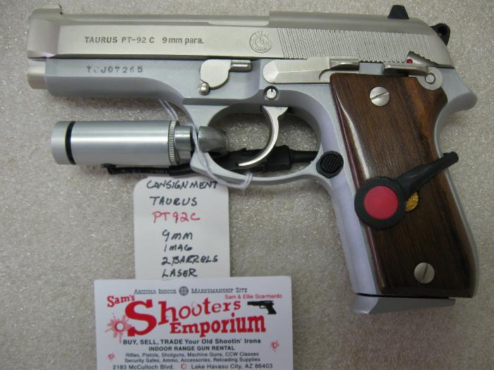 Taurus International Mfg. Co. TAURUS PT92C 9MM 2 BARRELS LASER (A3623-09)