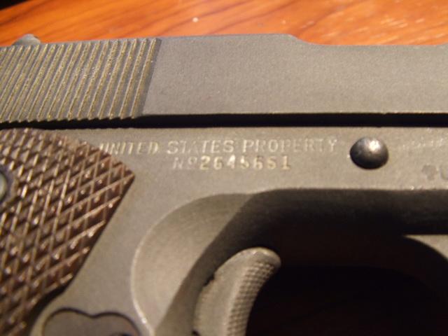 Remington Rand / Ithaca Model 1911-A1, Military Issue, .45 Acp. 1945 ...