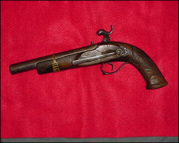 Early To Mid 1800'S Spanish Miquelet Naval Pistol With Sash Hook For ...