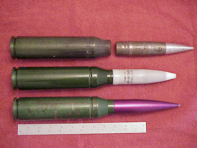 35x228 round projectile casing