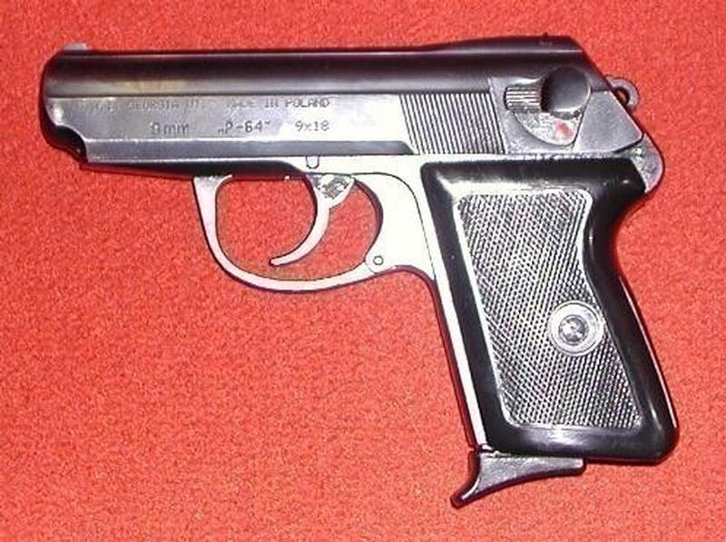 Polish Makarov P-64 9x18 auto pistol