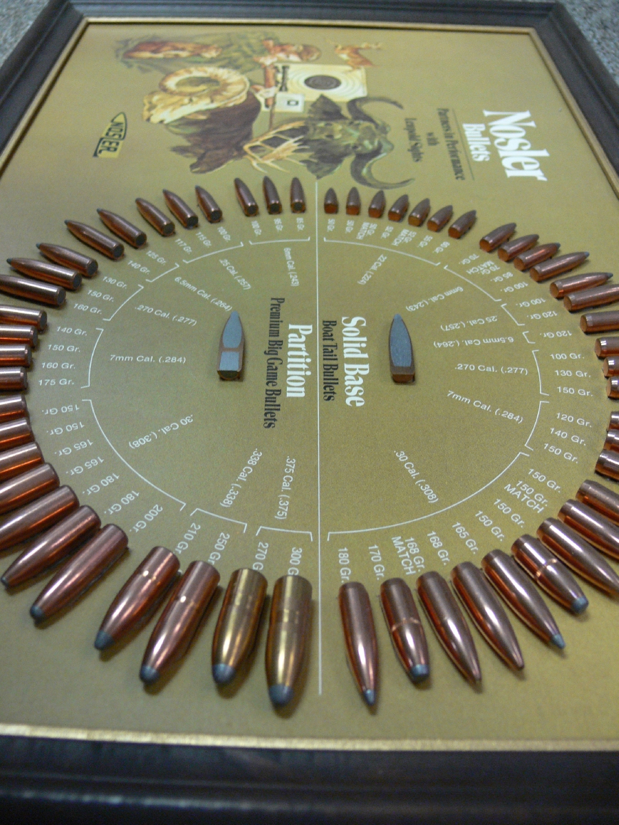 Nosler Framed Bullet Display For Sale at GunAuction.com - 12089843