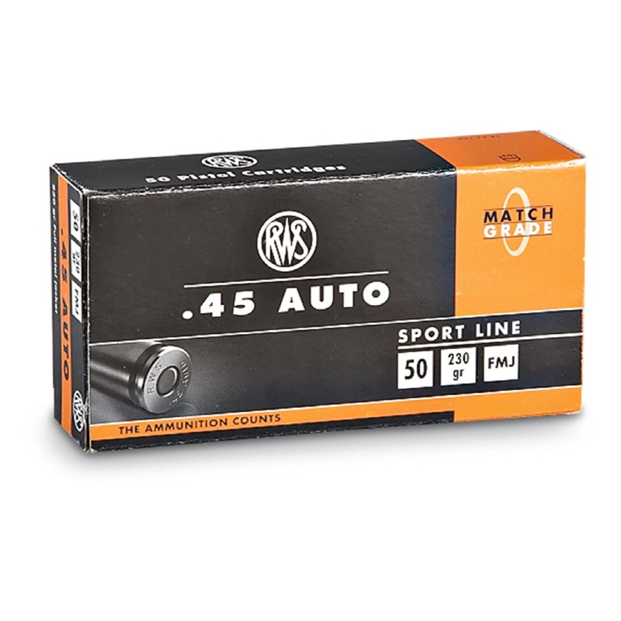 Rws .45 Acp Match Grade Ammo 230 Gr. Fmj For Sale at GunAuction.com ...