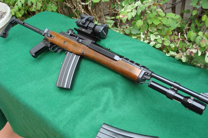 Ruger Mini-14 Pre-Ban .223 Cal Factory Folder W/Red Dot Sight, Laser ...