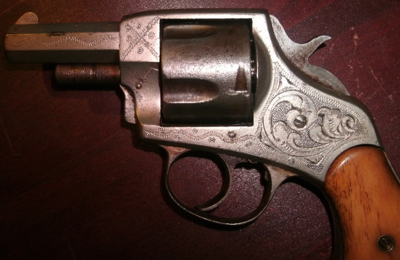 Iver Johnson Arms, Inc. Engraved Iver Johnson 44 Cal Bone-Handled Bull ...