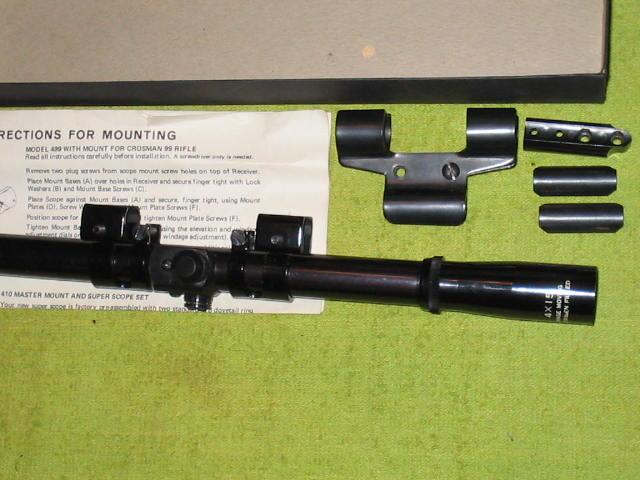 CROSMAN 4X MASTER MOUNT AND SUPER SCOPE KIT - Picture 8