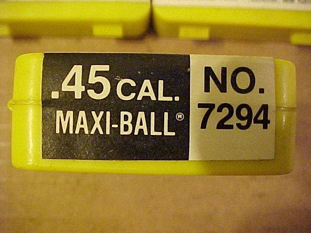 100 Rds T/C 45 Cal Maxi-Ball Bullets 240 Gr Nos For Sale at GunAuction ...