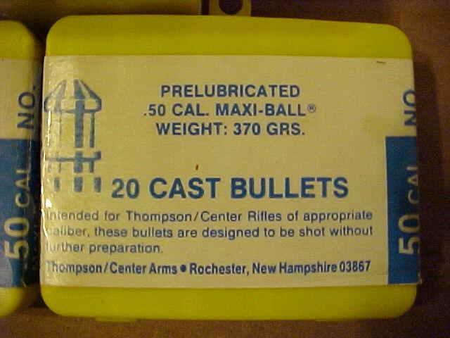 Thompson Center T/C 50 Cal Maxi-Ball Bullets For Sale at GunAuction.com ...