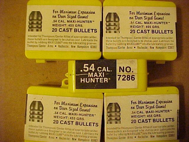 Thompson Center T/C 54 Cal Maxi-Hunter Bullets For Sale at GunAuction ...